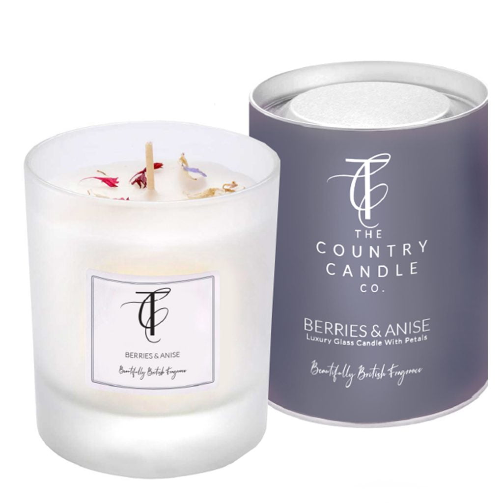 PASTELS - Berries & Anise Glass Candle - The Country Candle Co.