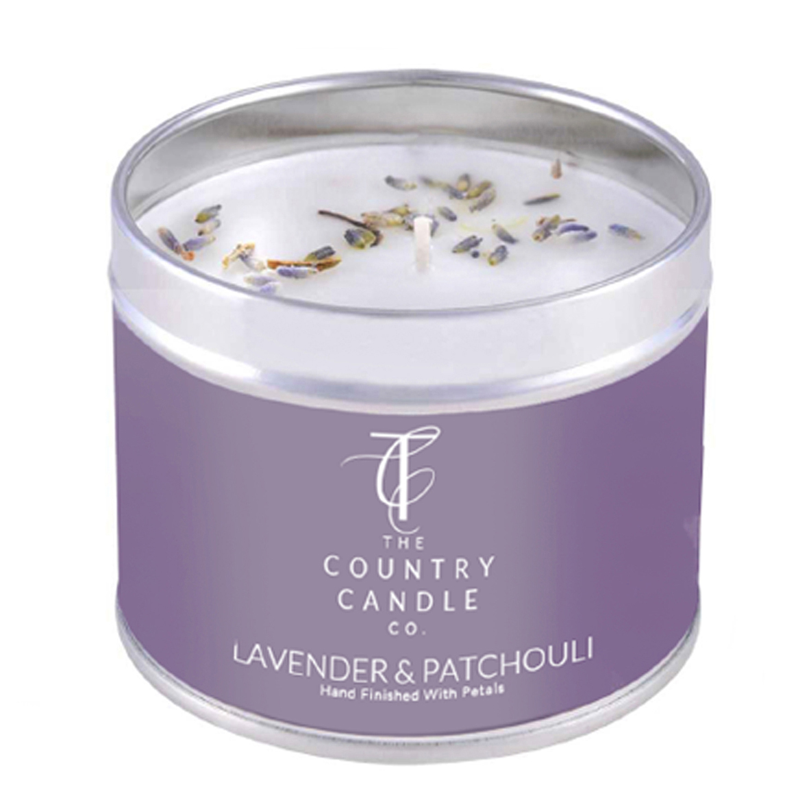 PASTELS-Lavender & Patchouli Tin Candle - The Country Candle Co.