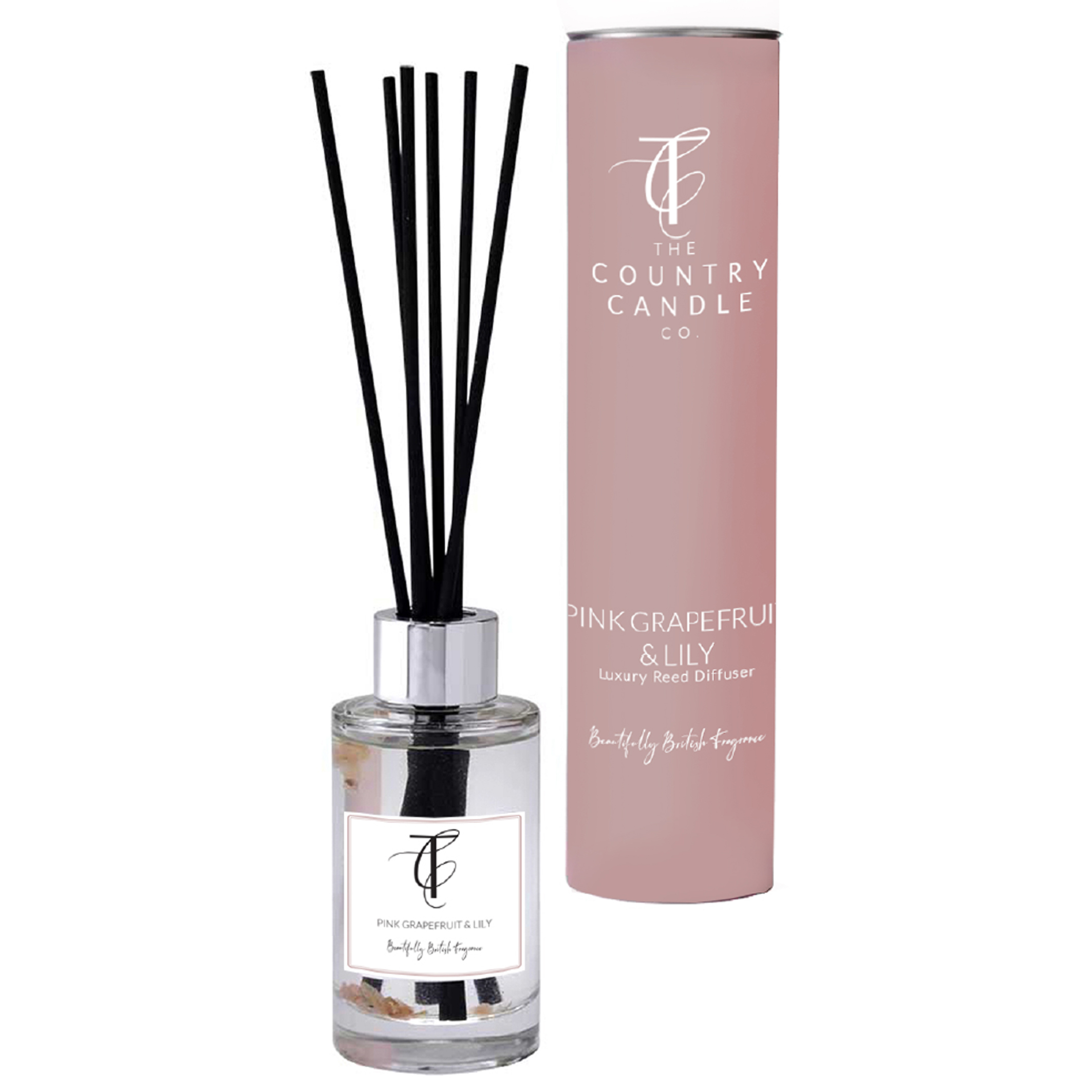 PASTELS-Pink Grapefruit & Lily 100ml Reed Diffuser - The Country Candle Co.