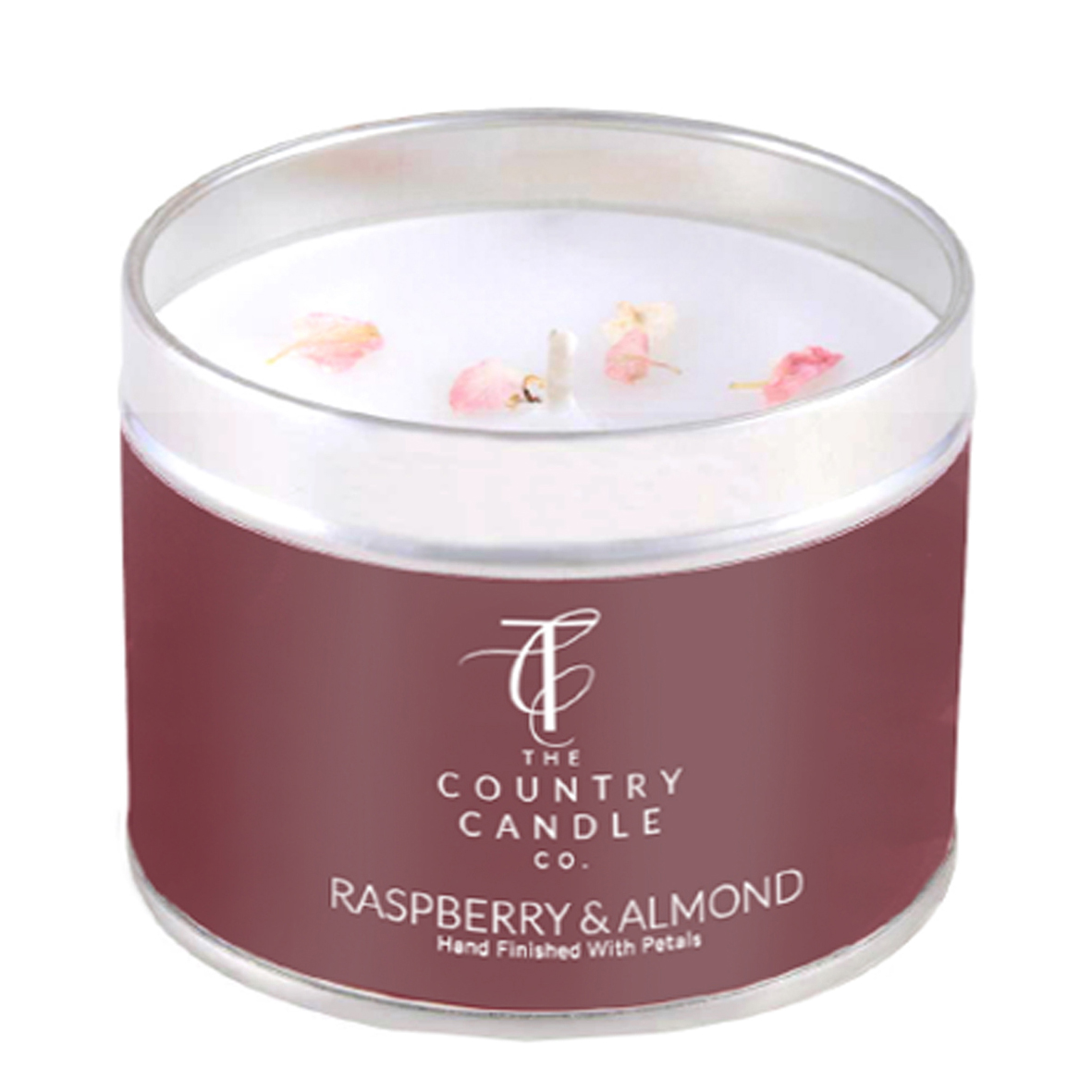 PASTELS-Raspberry & Almond Tin Candle - The Country Candle Co.