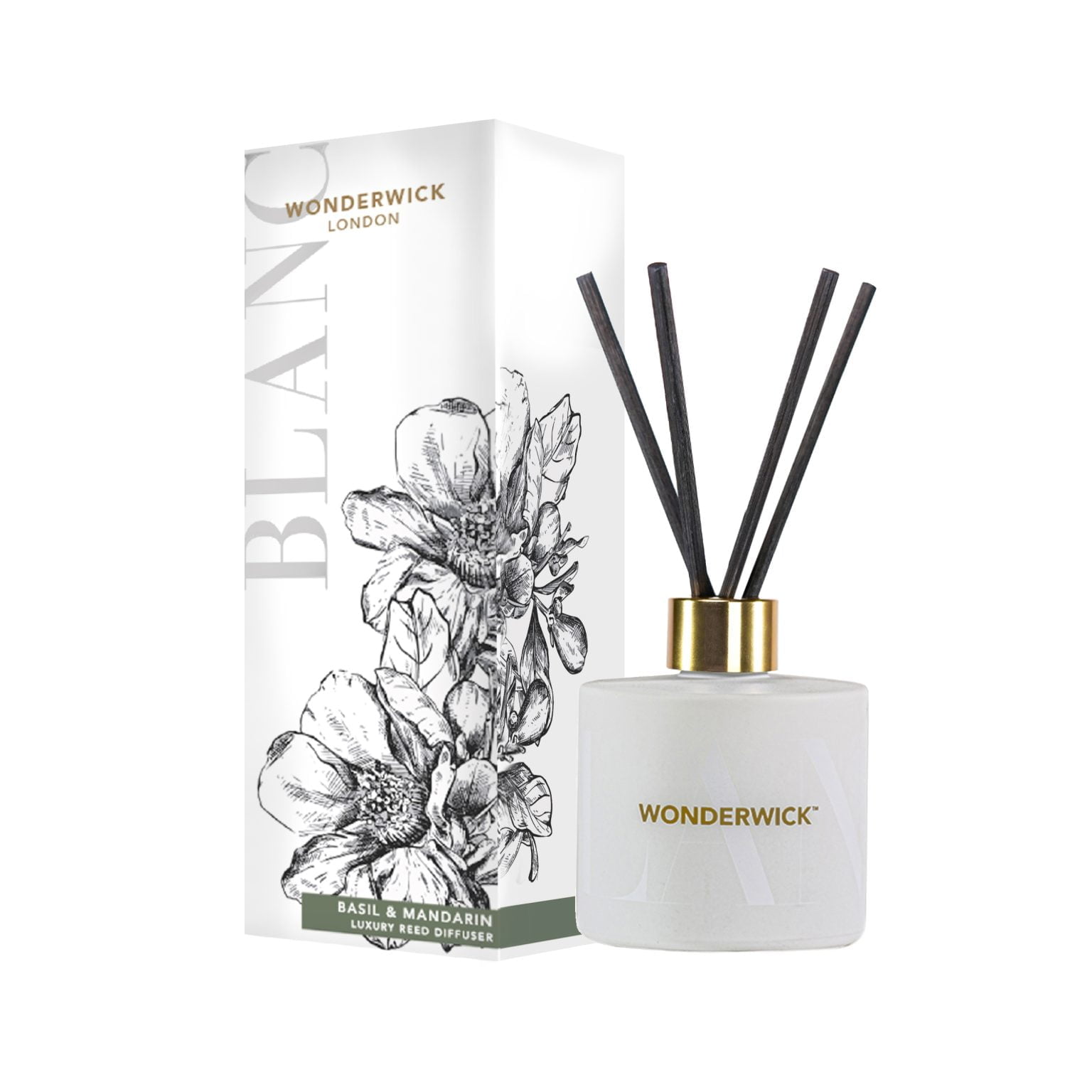 WONDERWICK - Blanc - Basil & Mandarin 200ml Reed Diffuser - The Country ...