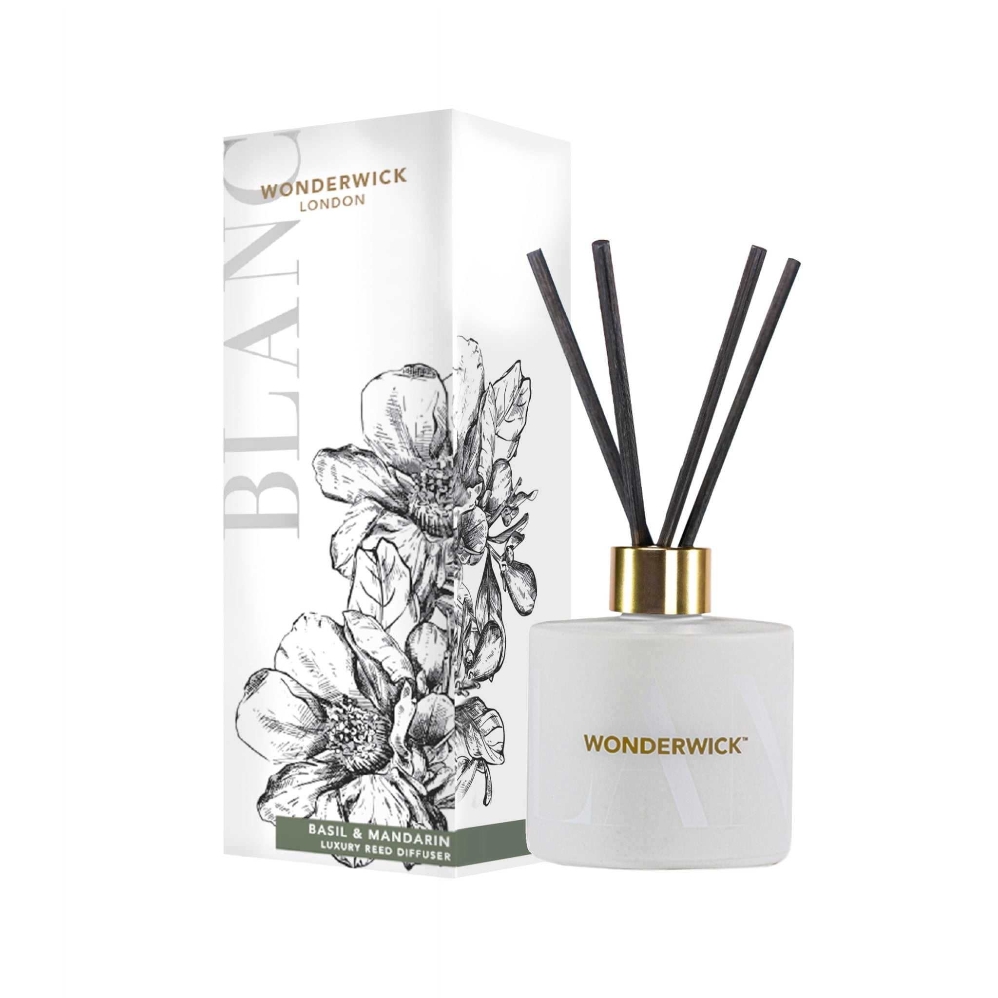 WONDERWICK - Blanc - Basil & Mandarin 200ml Reed Diffuser - The Country ...