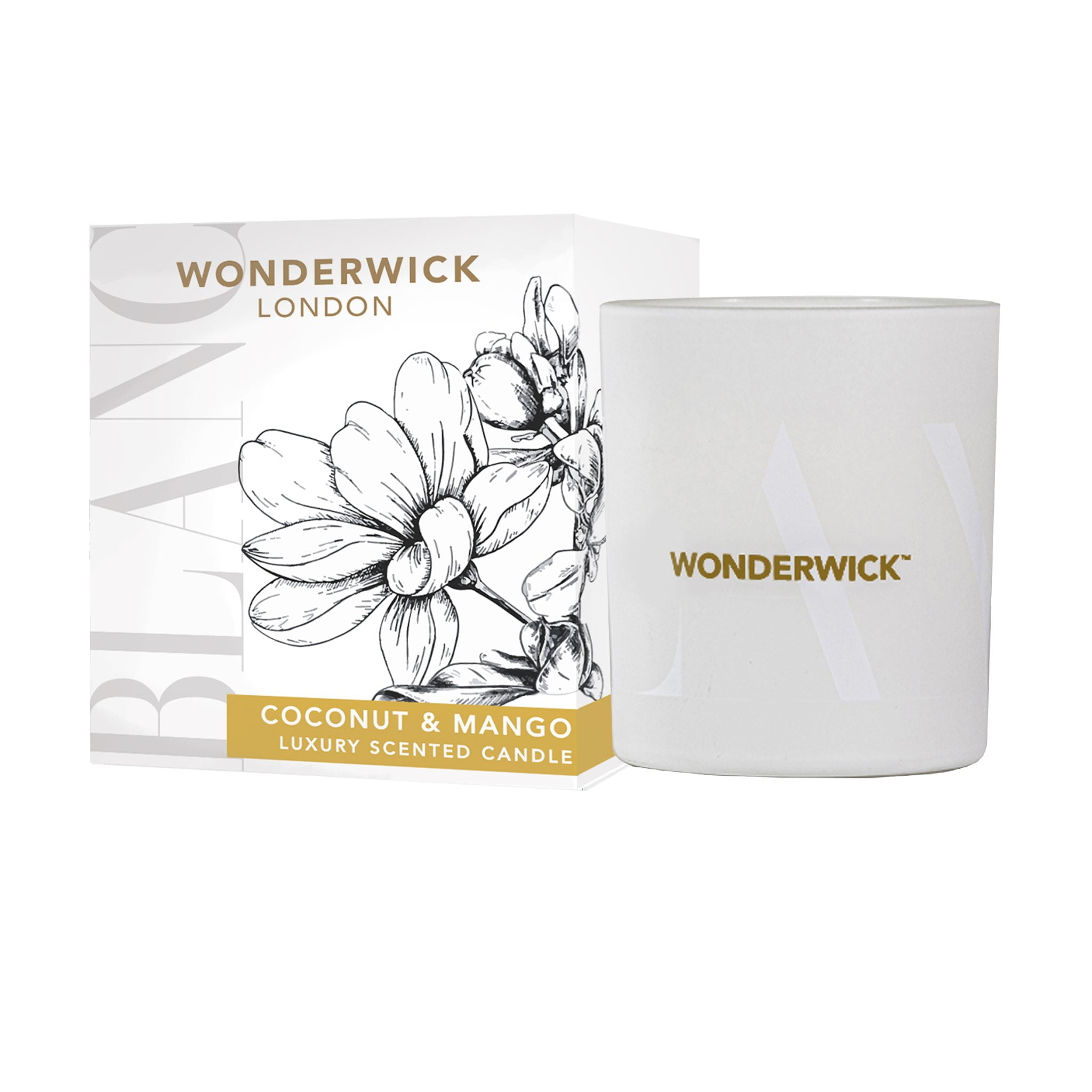 WONDERWICK - Blanc - Coconut & Mango Glass Candle - The Country Candle Co.