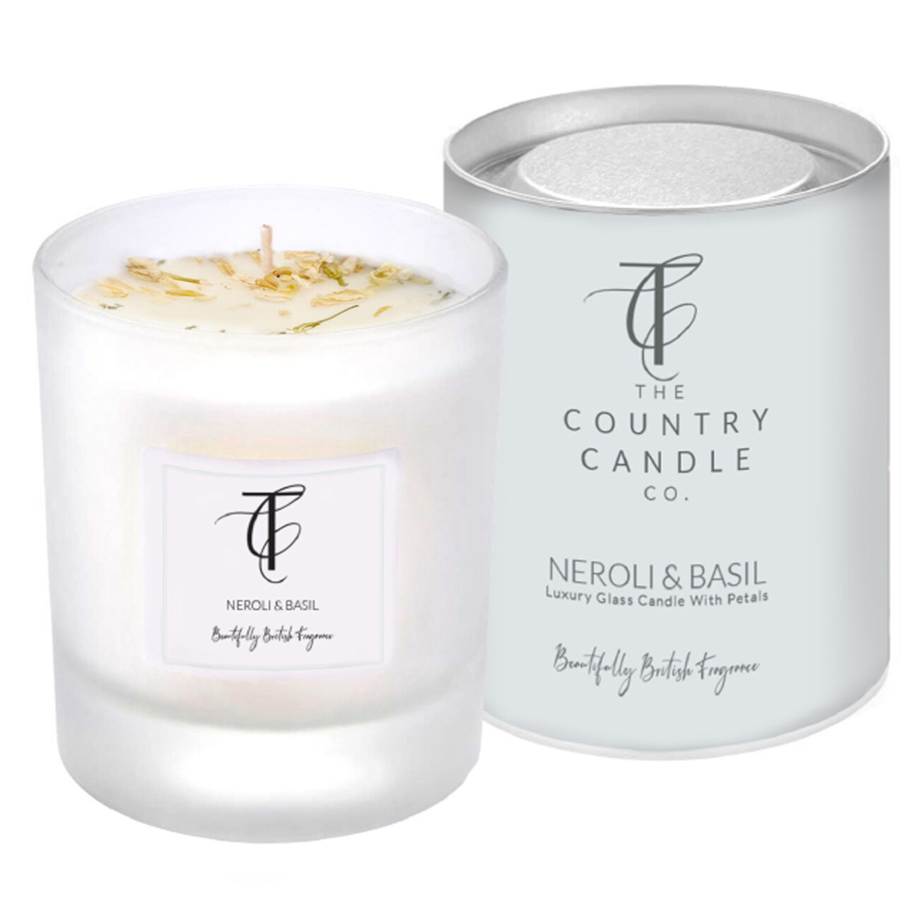 SEASONAL PASTELS-Forest Sage & Pine Glass Candle - The Country Candle Co.
