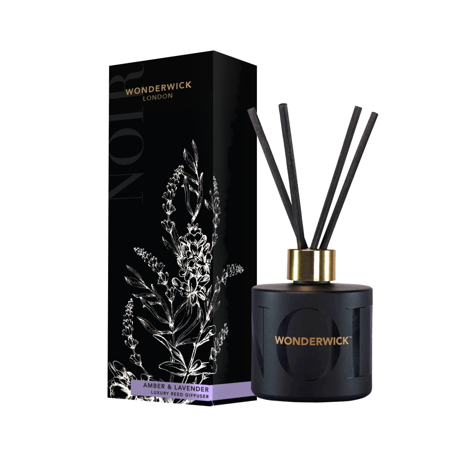 WONDERWICK - Noir - Amber & Lavender Reed Diffuser - The Country Candle Co.