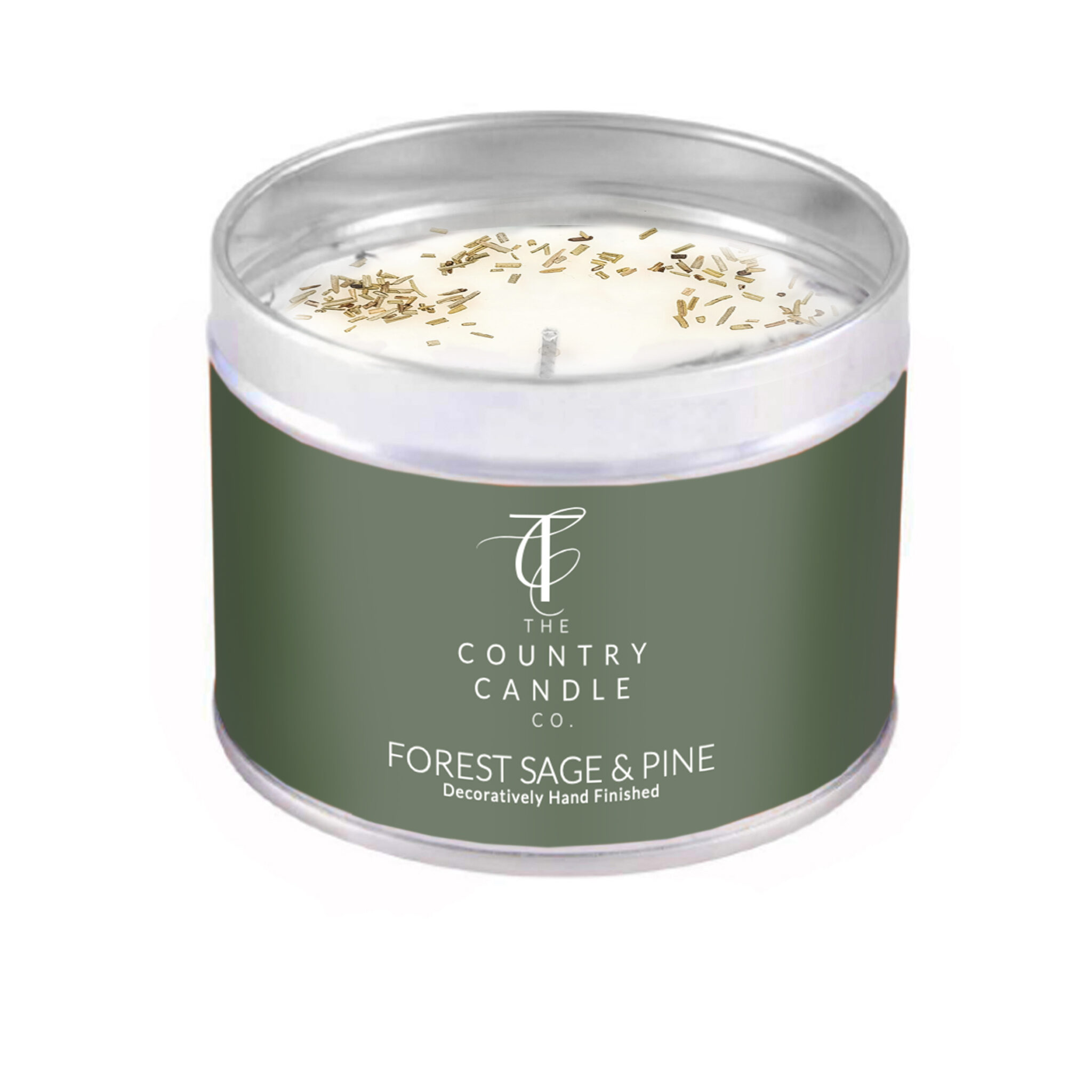 SEASONAL PASTELS-Forest Sage & Pine Tin Candle - The Country Candle Co.