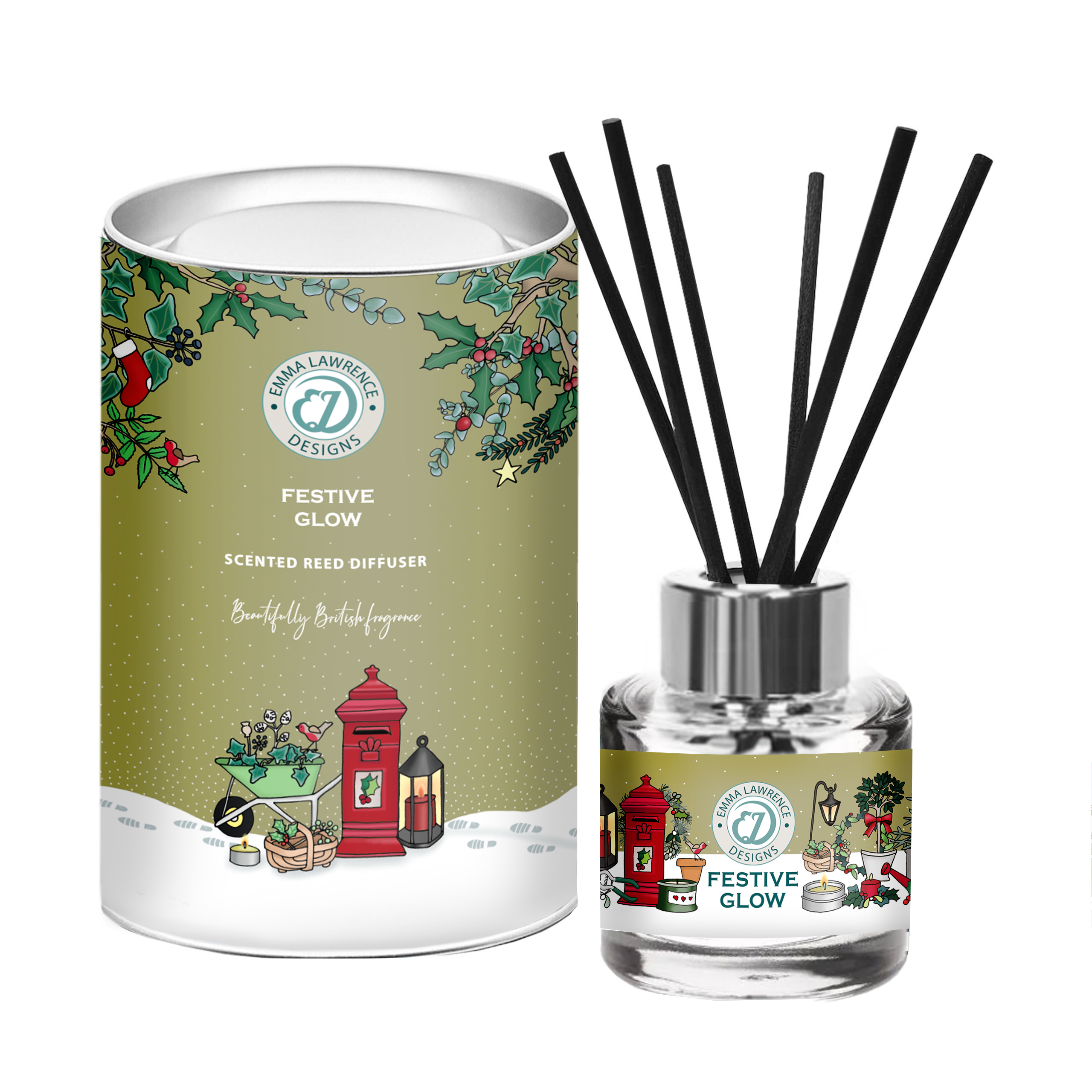 EMMA LAWRENCE-CHRISTMAS-Festive Glow 50ml Reed Diffuser - The Country Candle Co.