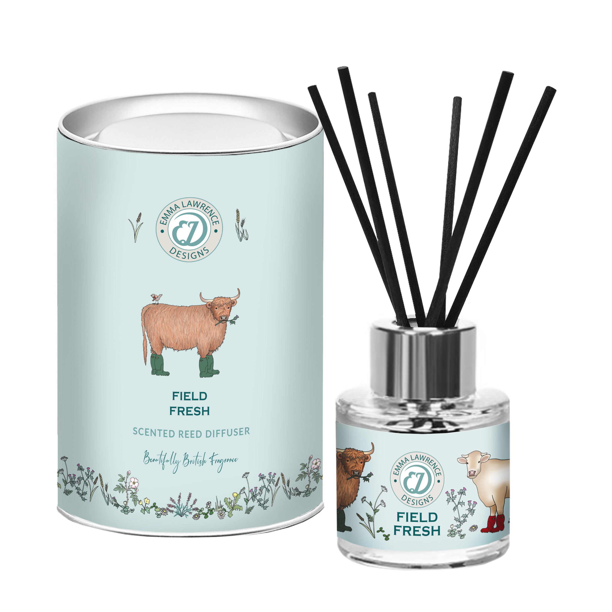 EMMA LAWRENCE-Field Fresh 50ml Reed Diffuser - The Country Candle Co.