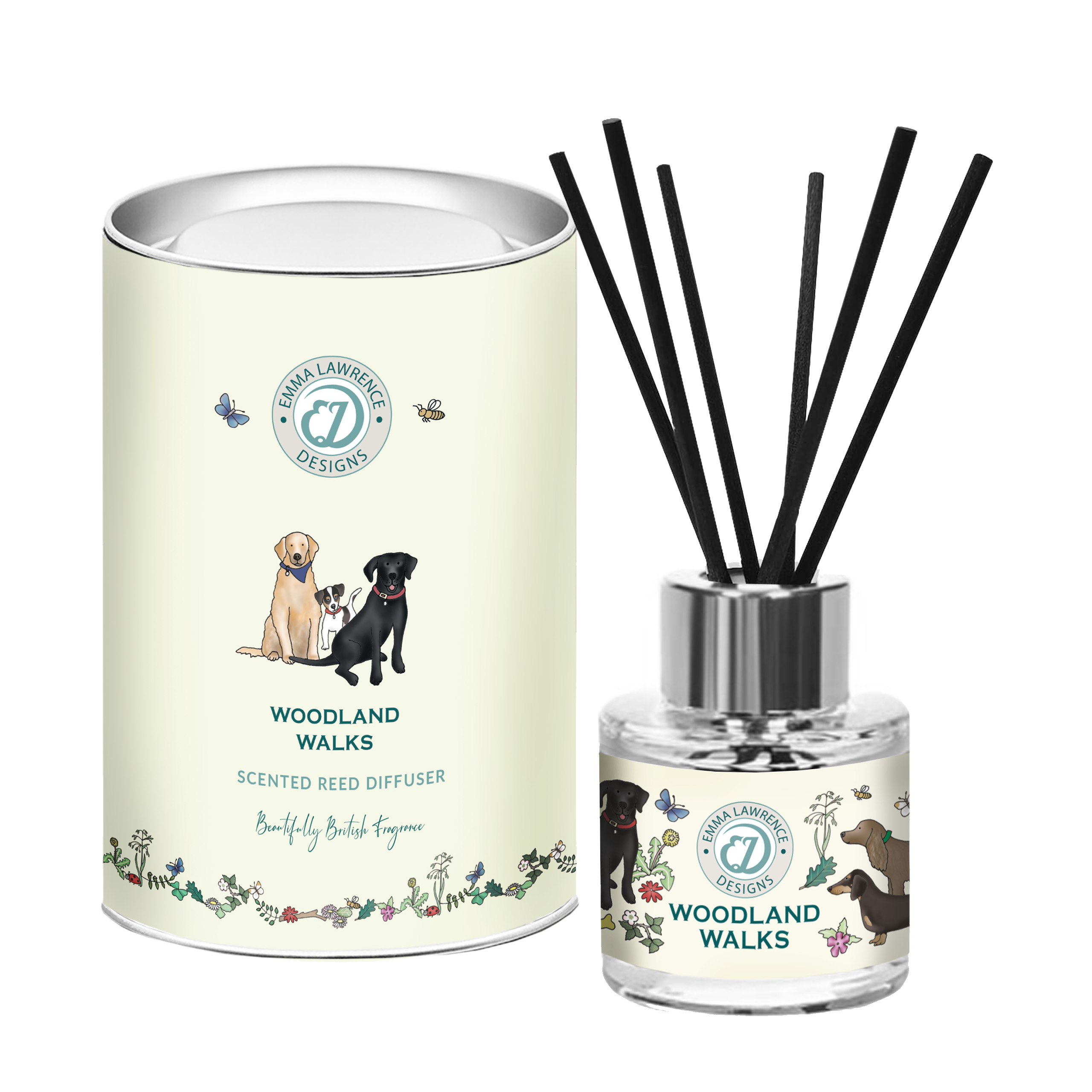 EMMA LAWRENCE- Woodland Walks 50ml Reed Diffuser - The Country Candle Co.