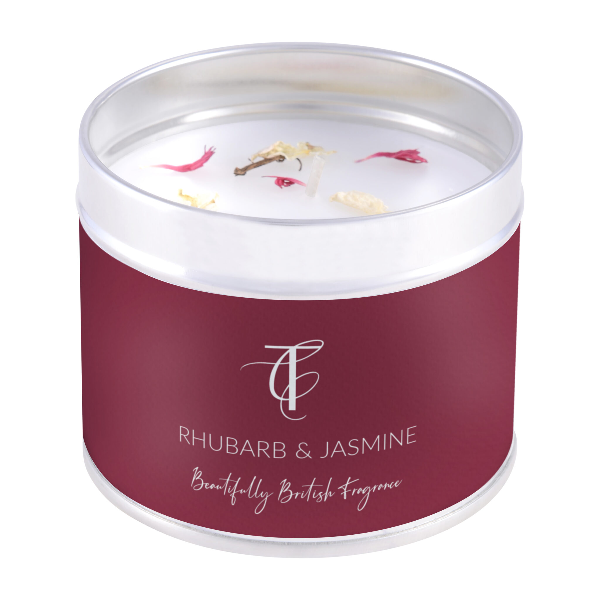 PASTELS-Rhubarb & Jasmine Tin Candle - The Country Candle Co.